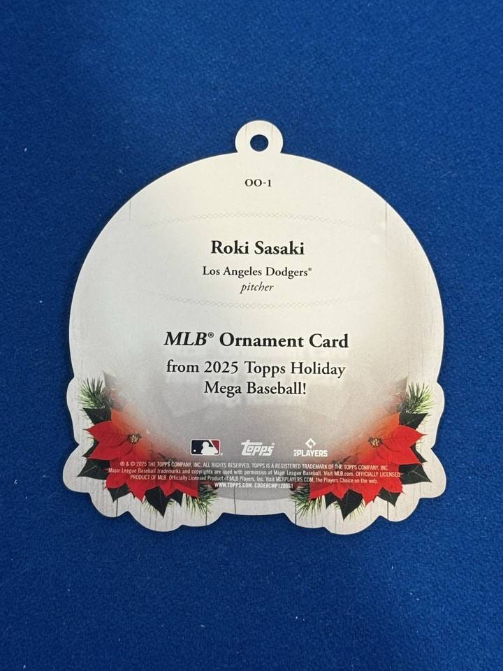 2025 Topps Holiday Mega - MLB Ornament Card #00-1 Roki Sasaki (RC) | eBay