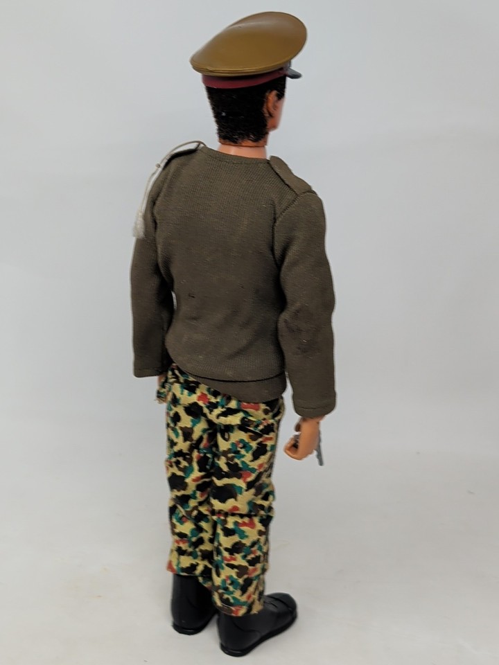 VINTAGE ACTION MAN BROWN HAIR TALKING COMMANDER FIGURE PALITOY BLUE ...