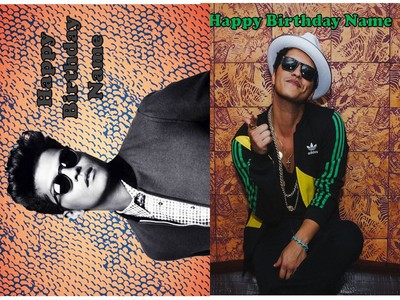 EDIBLE CAKE TOPPER BRUNO MARS ICING IMAGE SUGAR SHEET PHOTO PARTY ...