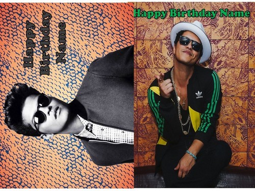 EDIBLE CAKE TOPPER BRUNO MARS ICING IMAGE SUGAR SHEET PHOTO PARTY ...