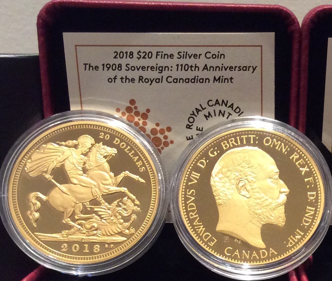 2018 110th Royal Canadian Mint $20 1OZ Silver Proof Coin Canada, 1908 ...