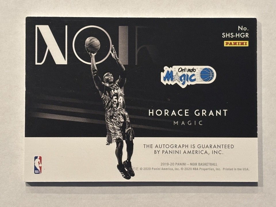 2019-20 Panini Noir Horace Grant Shadow Signatures Auto Autograph #20/ ...