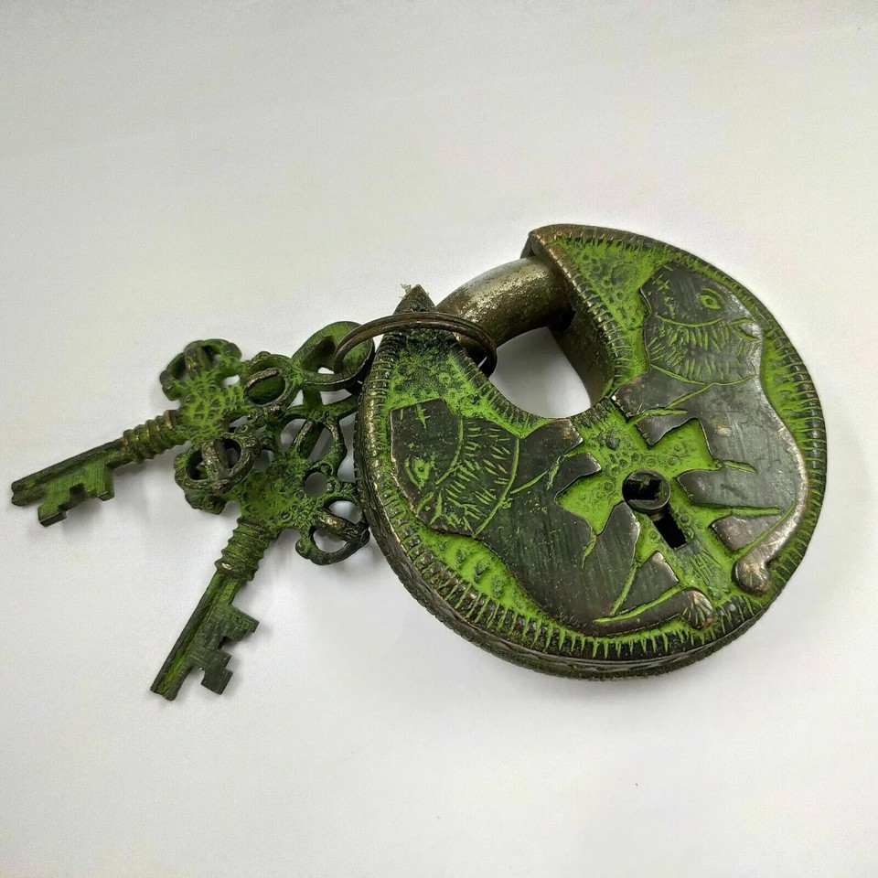 Antique Vintage Heavy Rare Lock Key Set Collectible | eBay