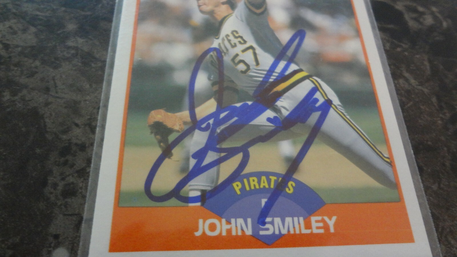 1989 SCORE JOHN SMILEY AUTOGRAPHED BASEBALL CARD | eBay Australia