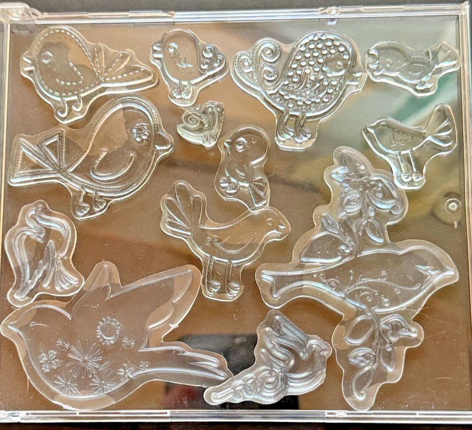 13 Stamps BIRDS Clear Cling Stamp Set Assorted Bird Stamp | eBay