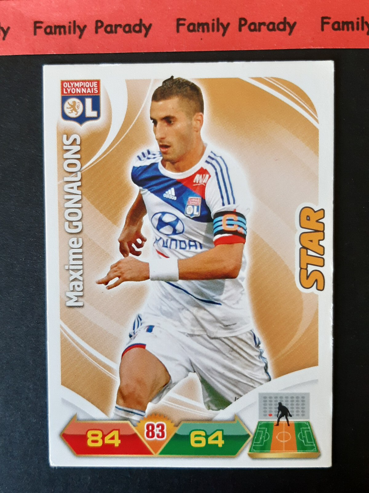 Maxime Gonalons 125 Lyon Panini Adrenalyn Card Football France Ligue 1 ...