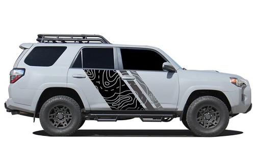 TRD Topographic Side Stripe Graphics Decals Design For Toyota 4Runner ...
