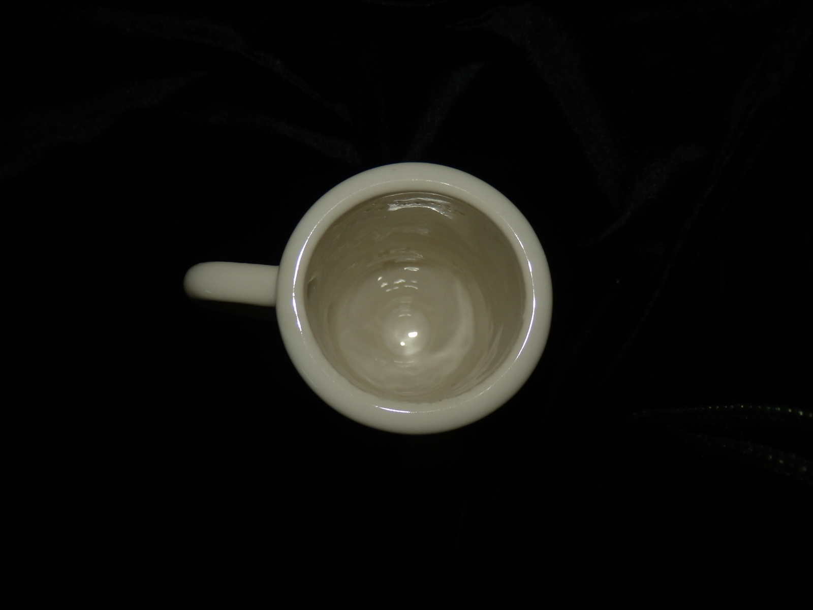 Vtg Pottery footed shot mug Vandermint Dutch Coffee Blue on White ...