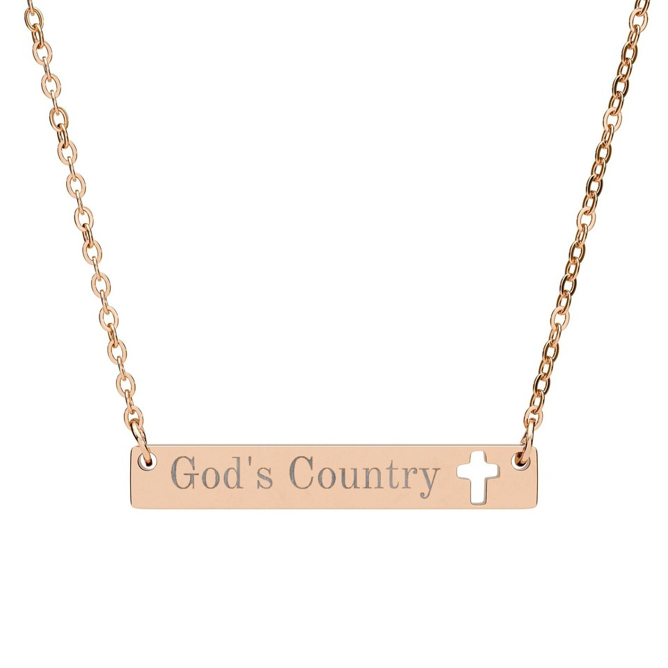 God's Country Cutout Cross Bar Necklace | eBay