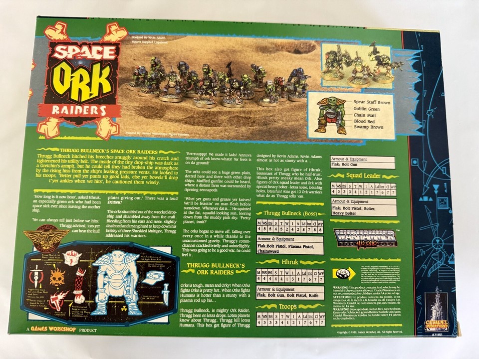Warhammer 40k Space Ork Raiders Box Set NEW COMPLETE Rogue Trader Era ...