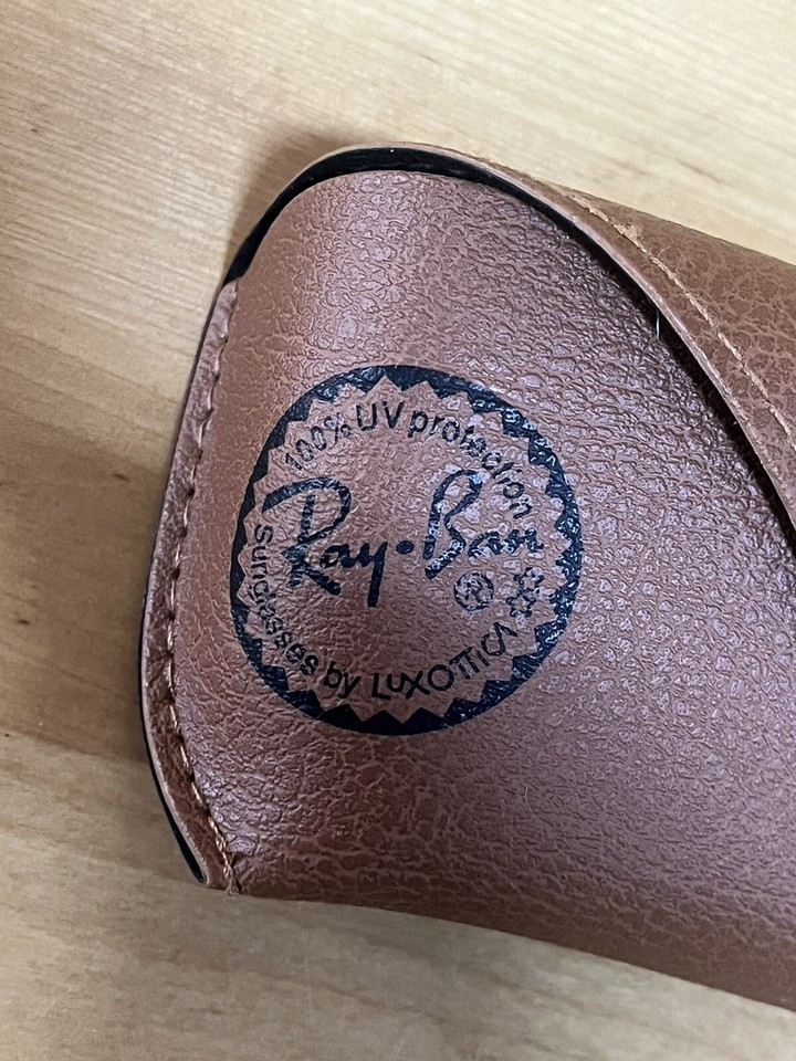 Ray-Ban Luxottica Sunglasses Brown Semi-Hard Faux Leather (Case Only ...