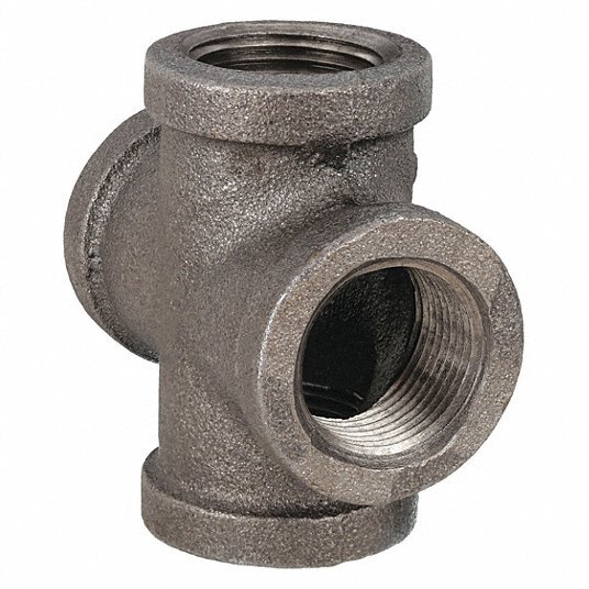 3/4" Cross Black Malleable Iron Female NPT Threaded Class 300 Pipe ...