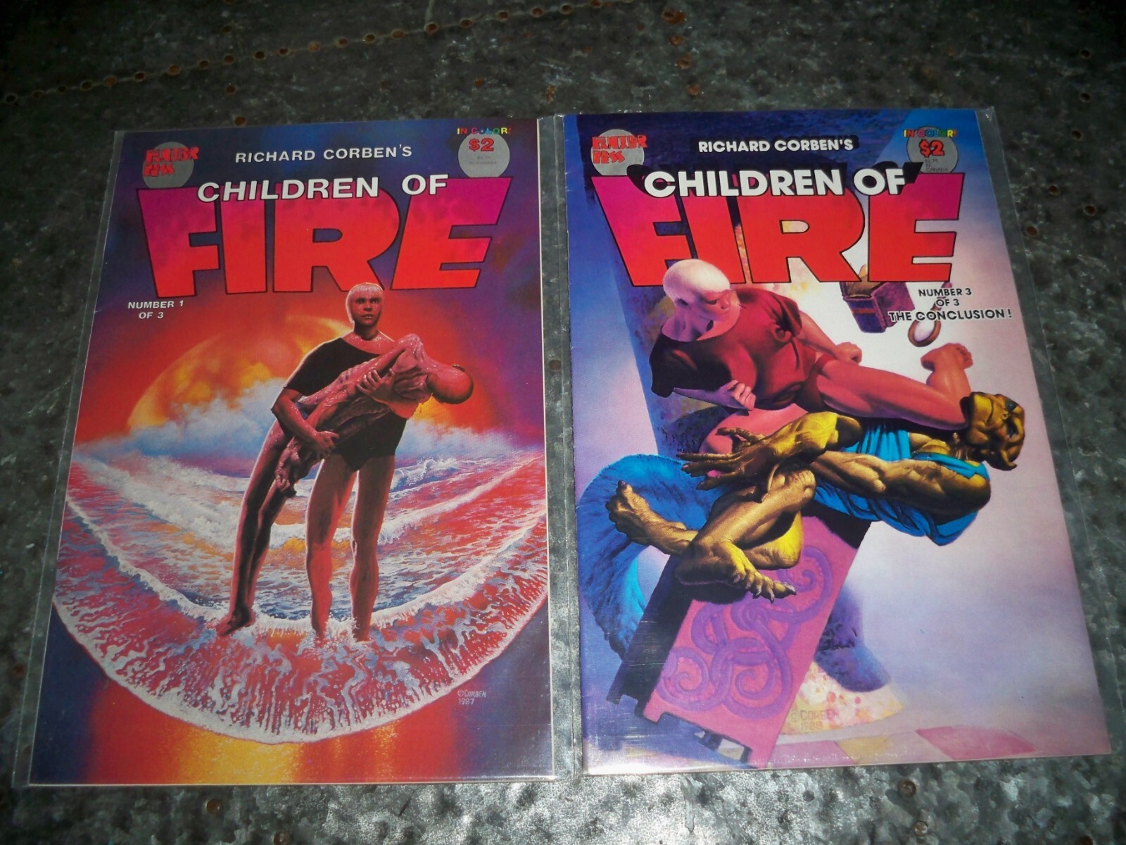 Children of Fire #1 & #3 Fantagor Press Comics Lot of 2 Bagged 1987 ...