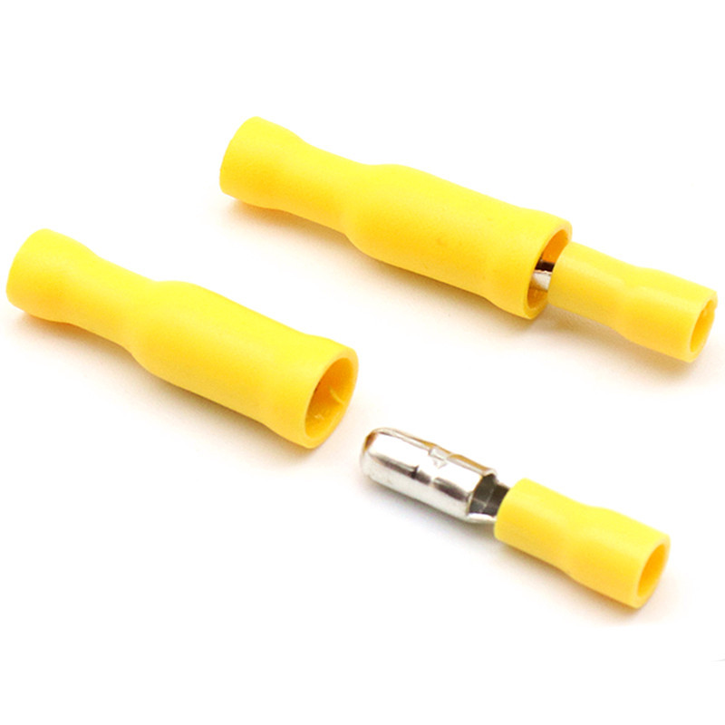 100Pcs Female Male Bullet Butt Connector Insulated Crimp Wire Terminals ...