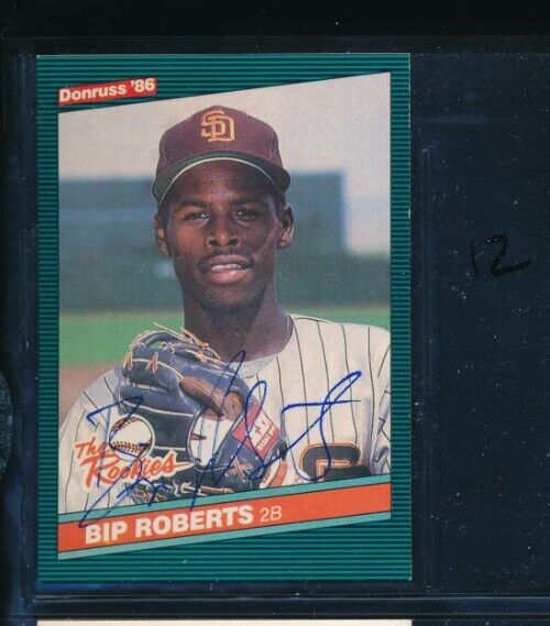 1986 Donruss #33 Bip Roberts San Diego Padres Signed Autograph (GP2 ...