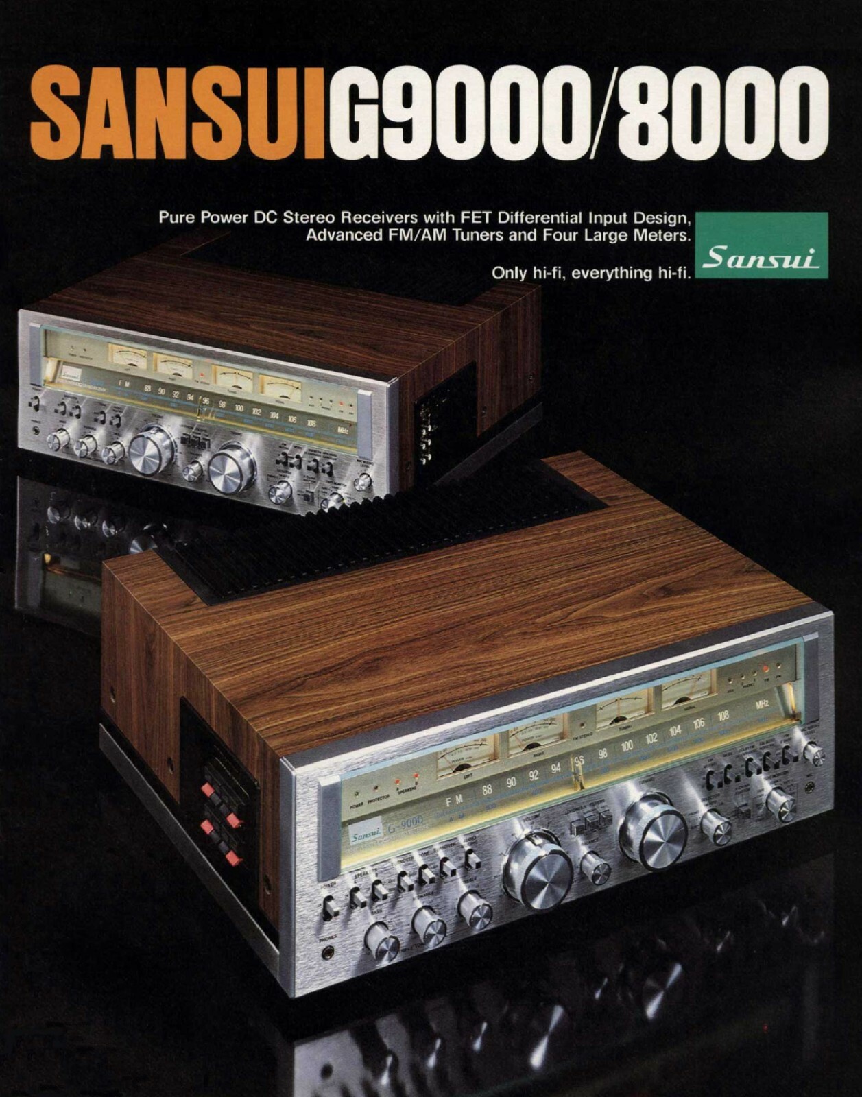 High resolution scans of the rare brochure for Sansui G-9000 & G-8000 ...