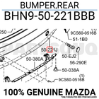 BHN950221BBB Genuine Mazda BUMPER,REAR BHN9-50-221BBB | eBay Australia