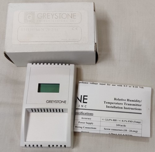 Greystone RH110A02C2E2AC Room Temperature & RH Sensor With Display | eBay