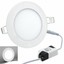 6W LED Round Recessed Ceiling Flat Panel Down Light Ultra Slim Daylight ...