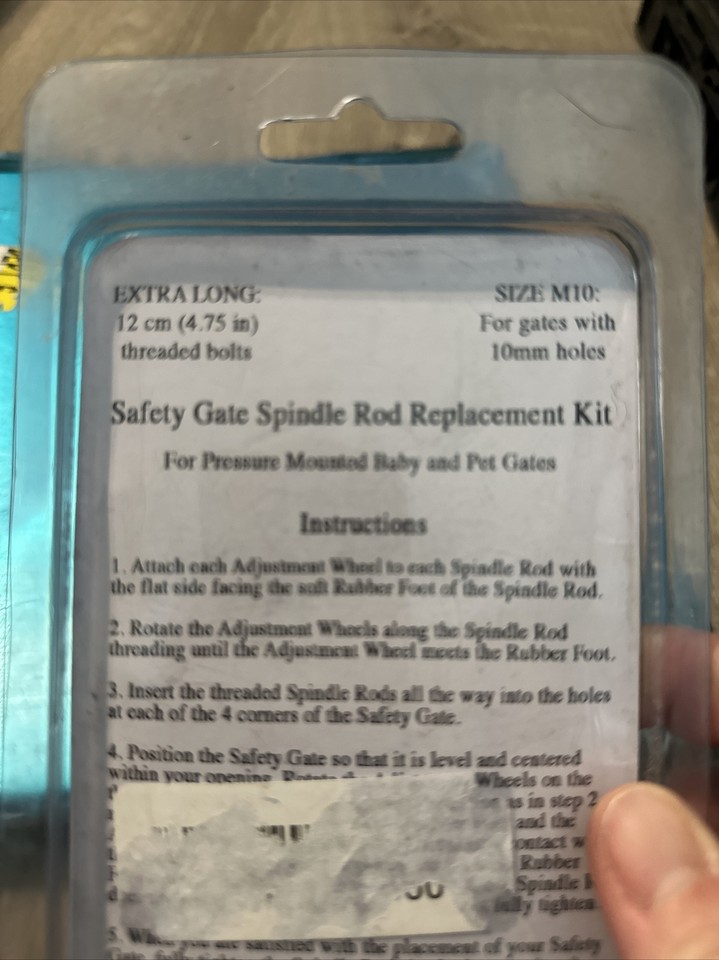 Baby Gate Guru Extra Long M10 Spindle Rods For Pressure Mounted Gates ...