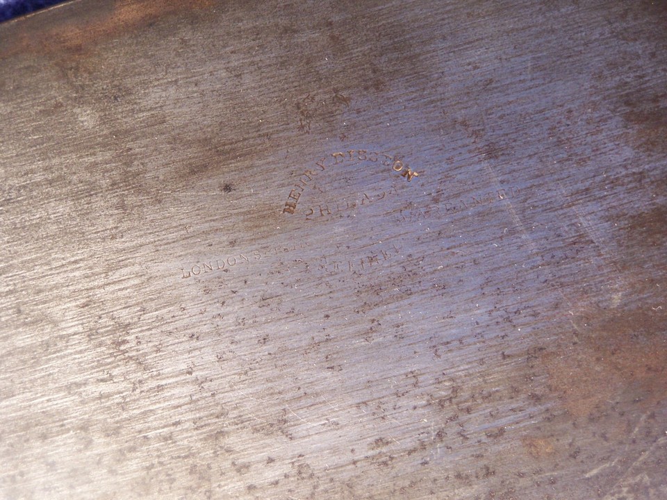 1840's HENRY DISSTON KEYSTONE WORKS 1st medallion eagle die stamped ...