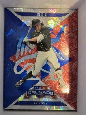 JD Dix 2025 Panini Crusade Arizona Prospect Red Blue Foil SP | eBay