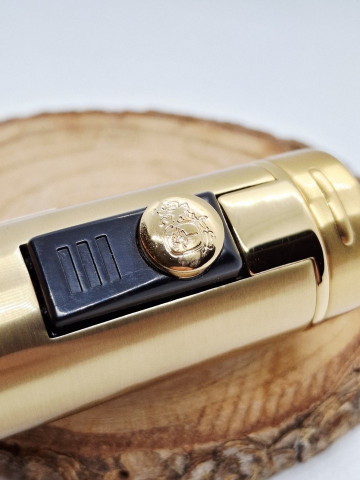 Vintage Gold Colibri Cigar Pipe Lighter Side Squeeze Heavy Well Made ...