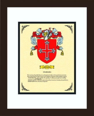 HERALDRY COAT OF ARMS ~ MEDRANO FAMILY CREST ~ FRAMED | eBay