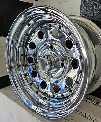 13x7+6 CHROME MODULAR STEEL WHEELS suit MAZDA, ESCORT, NISSAN AND ...
