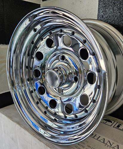 13x7+6 CHROME MODULAR STEEL WHEELS suit MAZDA, ESCORT, NISSAN AND ...