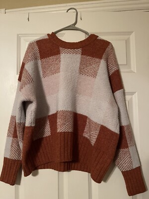 Plaid Pullover Sweater Womens X-Large | eBay