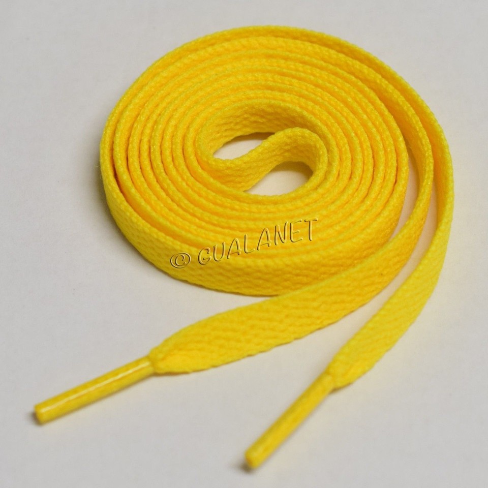 FLAT NEON Colored Shoelaces Sport Shoe Strings Athletic Sneakers Boot ...