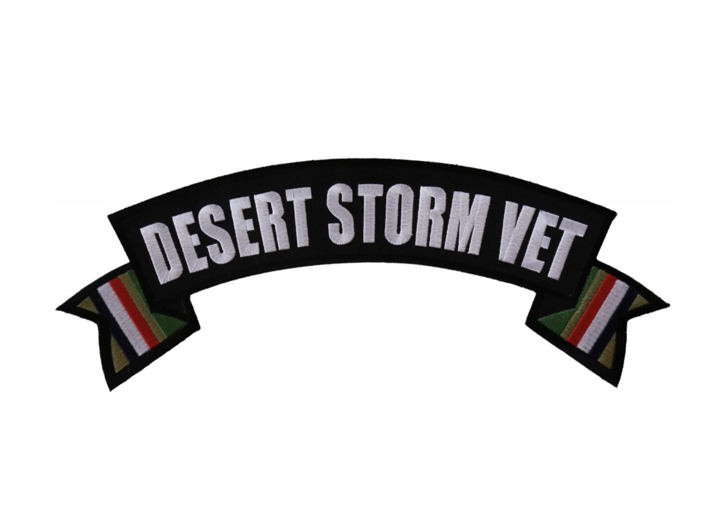 DESERT STORM VET Large Military Rocker/Tab Patch for Vests or Jackets ...