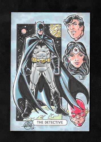DC Comics Justice League Oversized Tarot Sketch Detective Batman Mitch ...