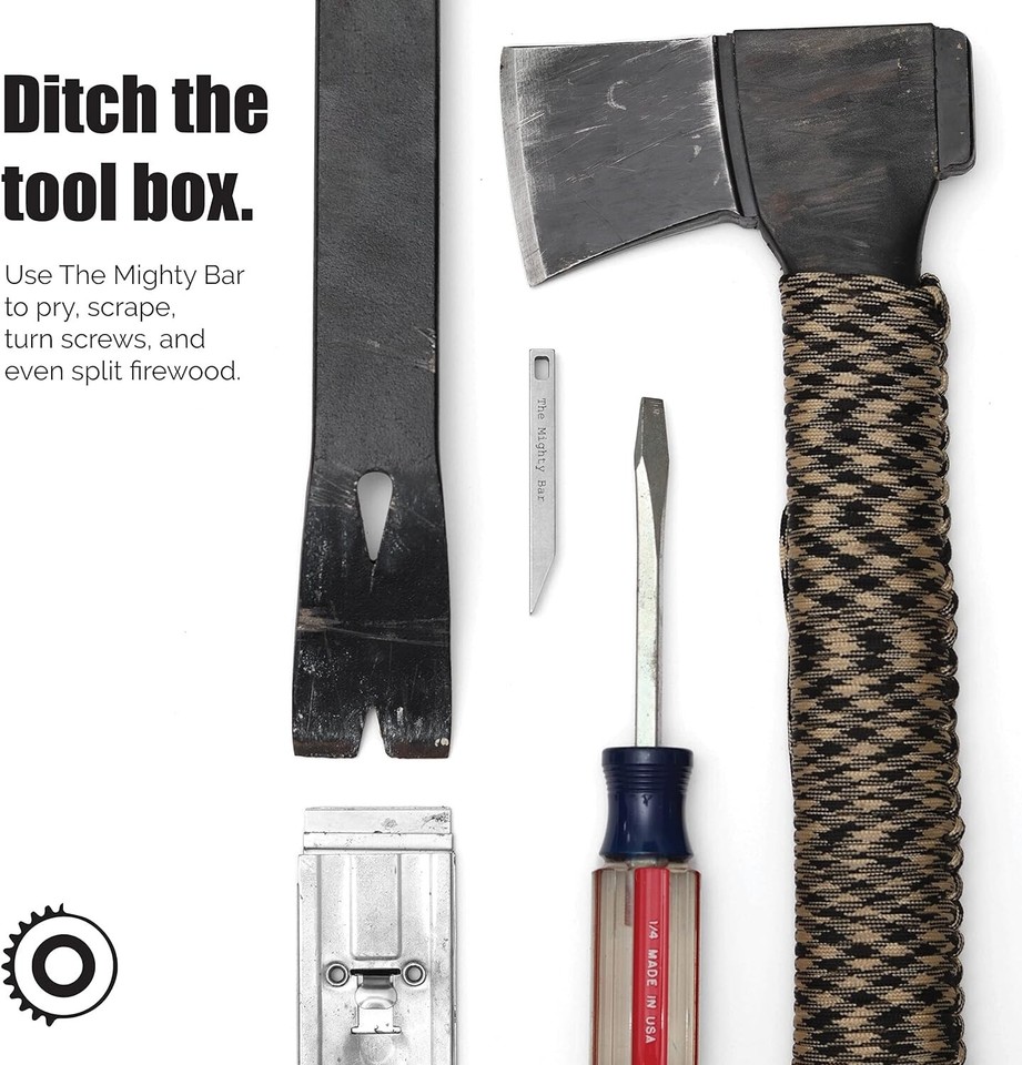 The Mighty Bar - Heavy Duty Keychain Prybar EDC Pry Bar Stainless Steel ...