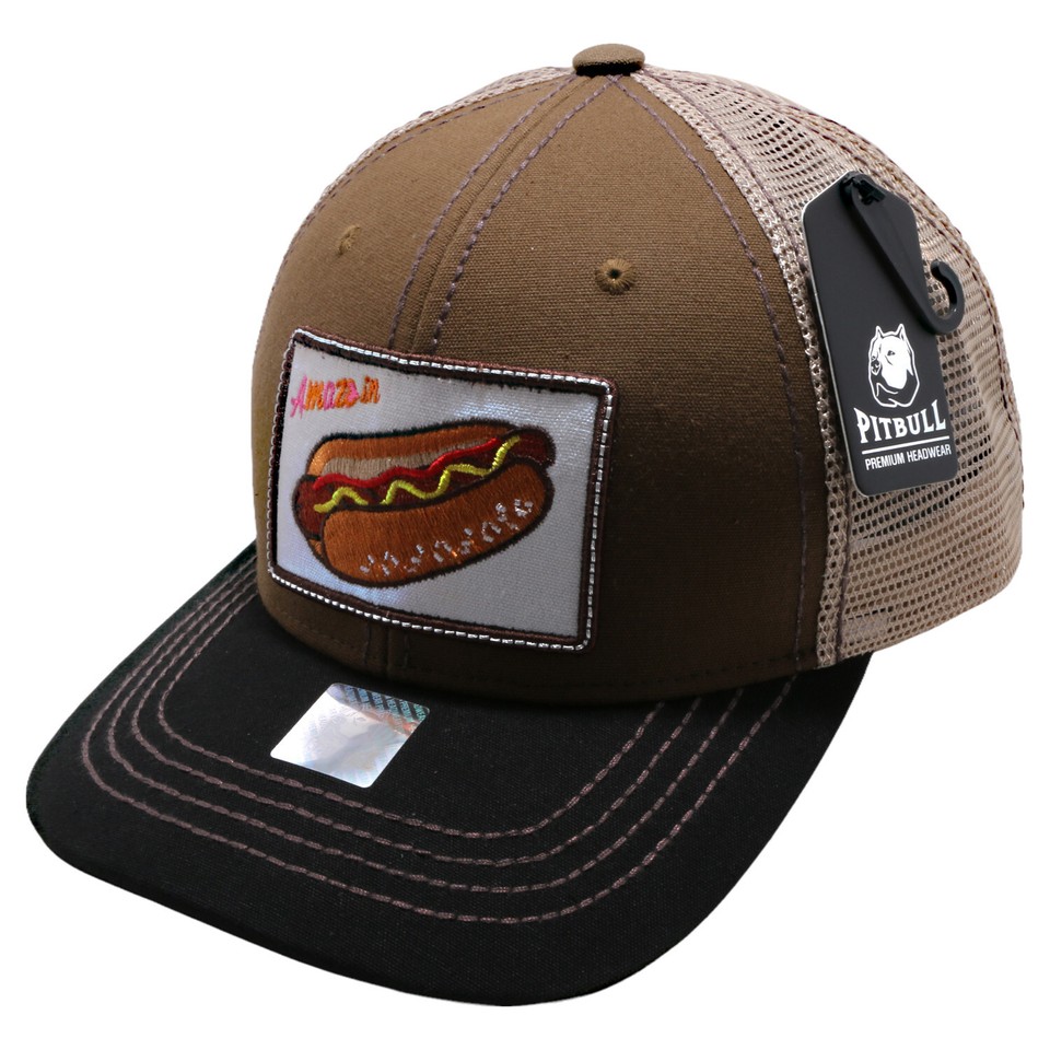 Hot Dog Patch Trucker Hats Snapback Caps Mesh Adjustable Baseball Hat ...