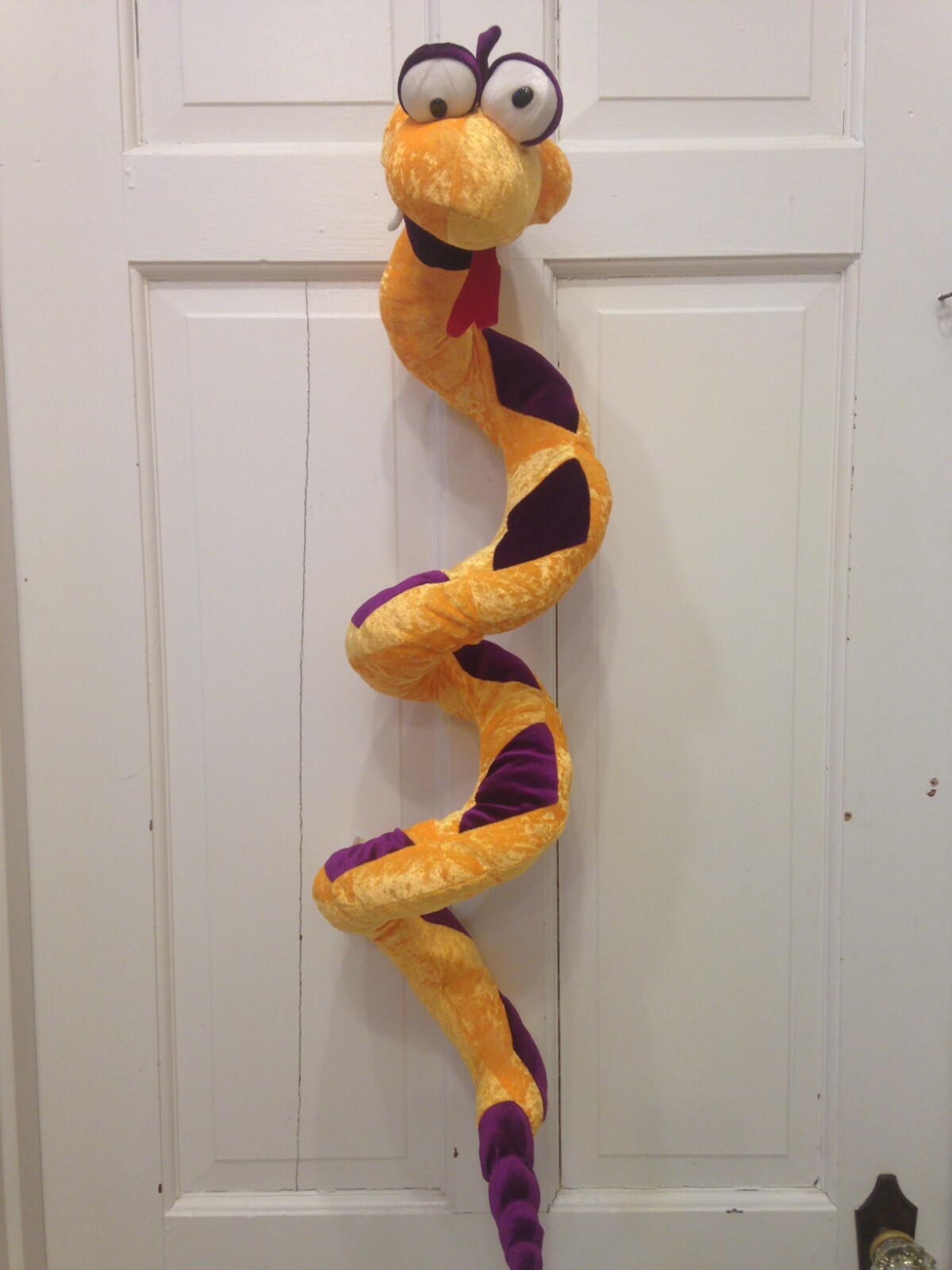 Classic Toy Co Plush Diamondback Snake Jumbo 47" Purple Yellow Plush ...