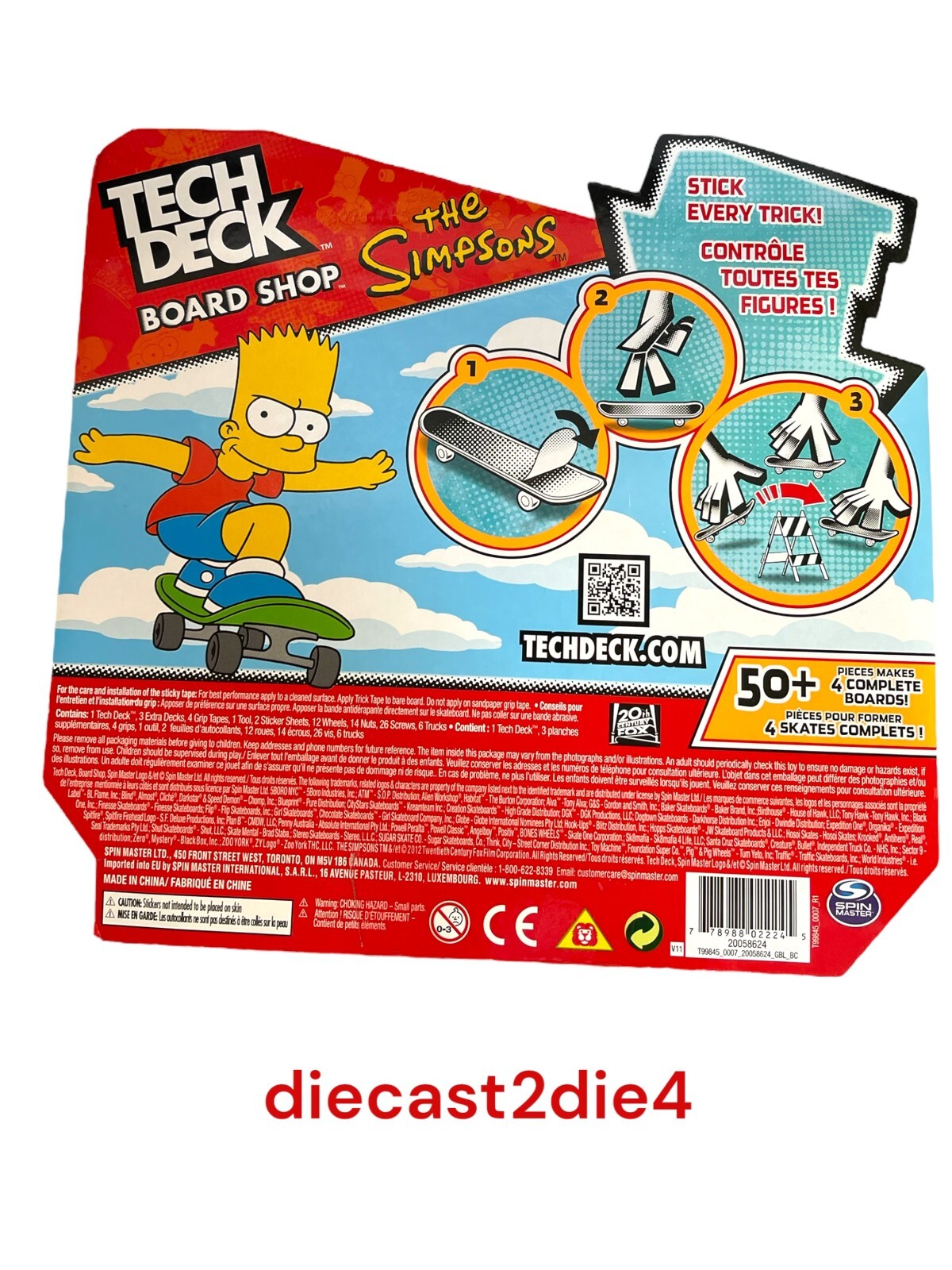 New/Sealed Tech Deck THE SIMPSONS BOARD SHOP Homer Bart Krusty Rare Set ...