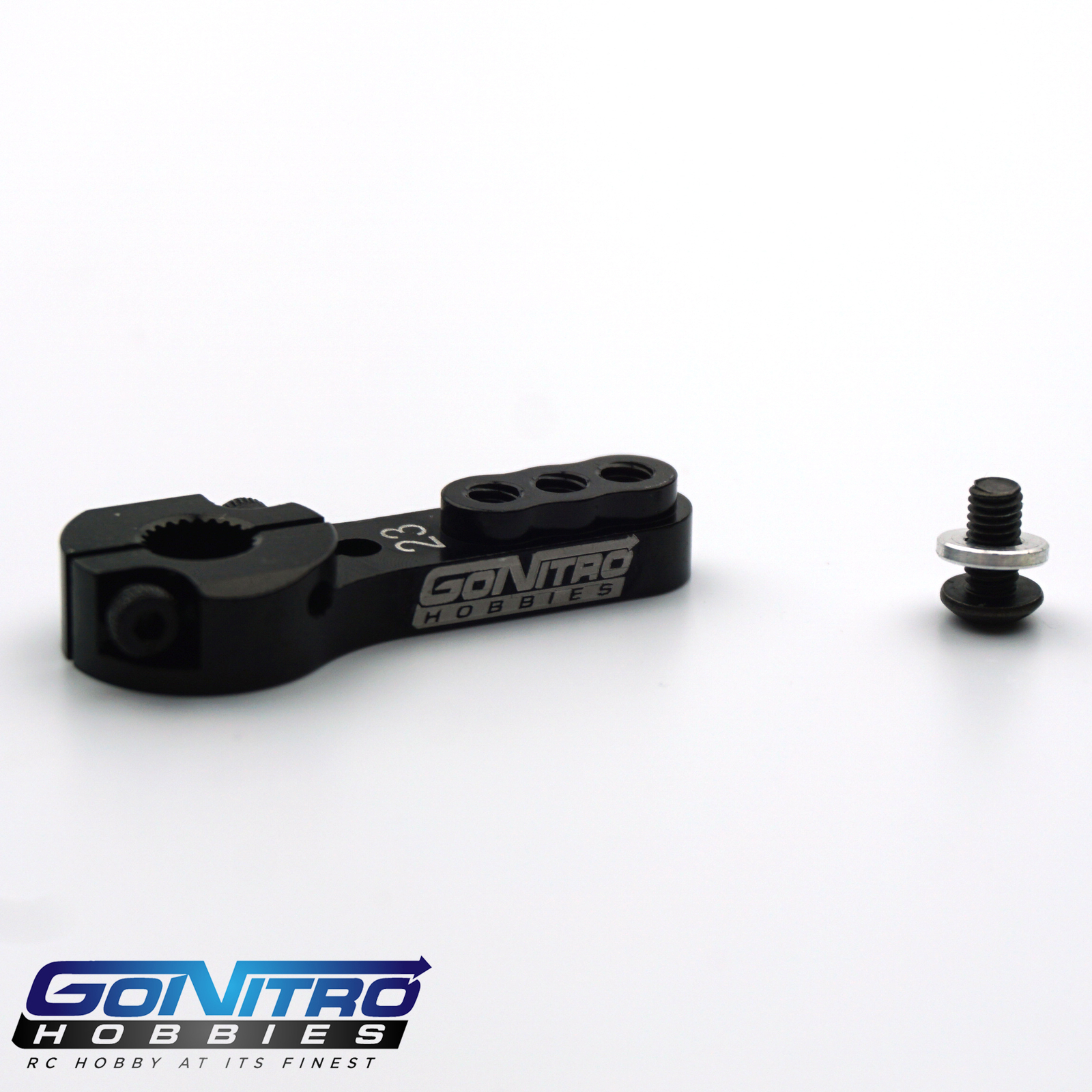 Go Nitro Hobbies 23T 3 Hole Alum. Heavy Duty Servo Arm 2 Black JR ...