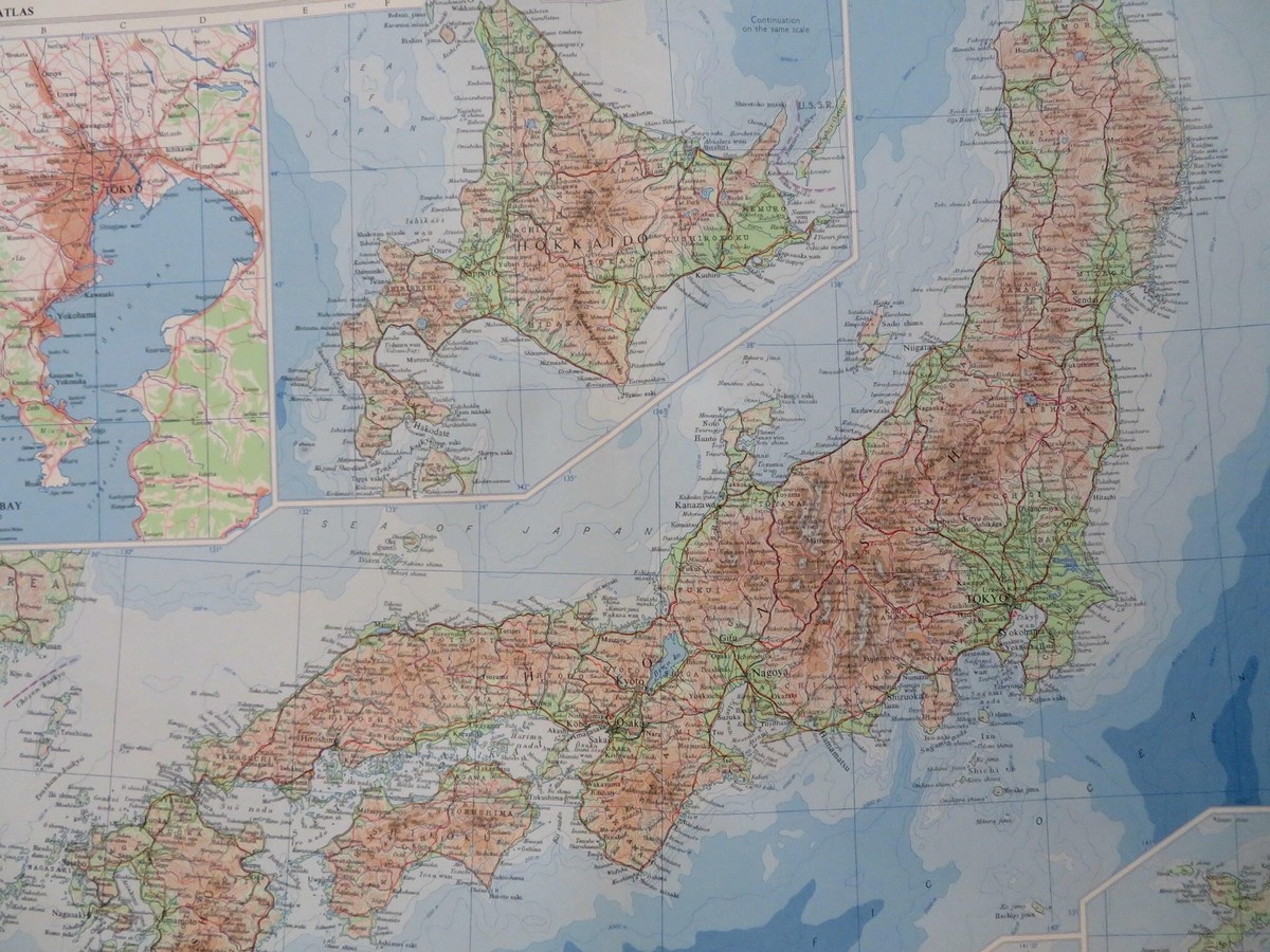 Phsical Map Of Japan