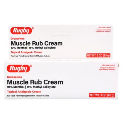 Rugby Muscle Rub Cream 10% Menthol / 15% Methyl Salicylate - 3oz ...
