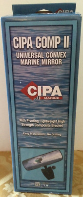 CIPA COMP II Universal Convex Marine Mirror 11083 Black 4"x11" Pivoting ...