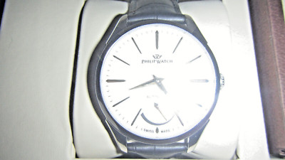 mans stainless steel PHILIP eta 2812 power reserve automatic watch. .BX ...