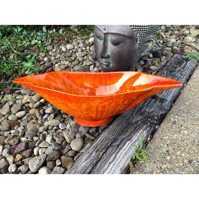 Vintage MCM Cal Style 287 Bright Burnt Orange Pottery Hawaiian Style | eBay