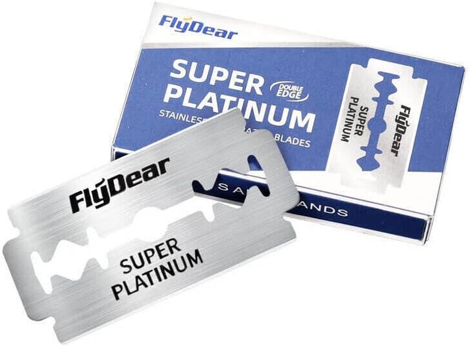 100 PCS Super Platinum Ultra Sharp Double Edge Cut Throat Barber Razor ...