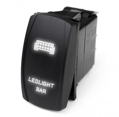 Race Sport RSLJ34W LED Rocker Switch w White LED Radiance LED Light Bar ...