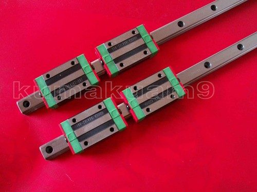 CNC set HGR15-1100mm 2x Linear Guideway Rail 4 x HGH15 Square type ...