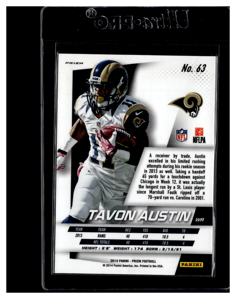 2014 Panini Prizm #63 Tavon Austin Neon Green Yellow | eBay
