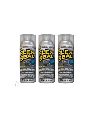 ( 3-Pack ) Flex Seal Mini Can Clear Liquid Rubber Spray Sealant Coating ...