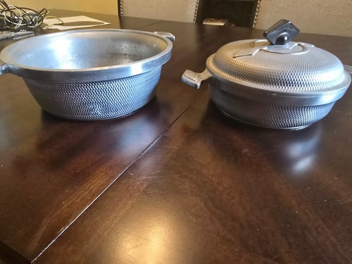 2 Diamond Craft round vintage thick aluminum pots and 1 lid | eBay